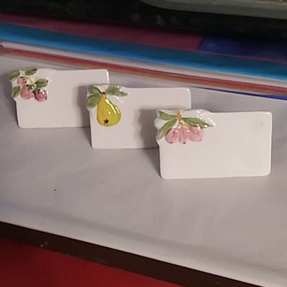 Vintage | Dining | Vintage Ceramic Place Cards | Poshmark